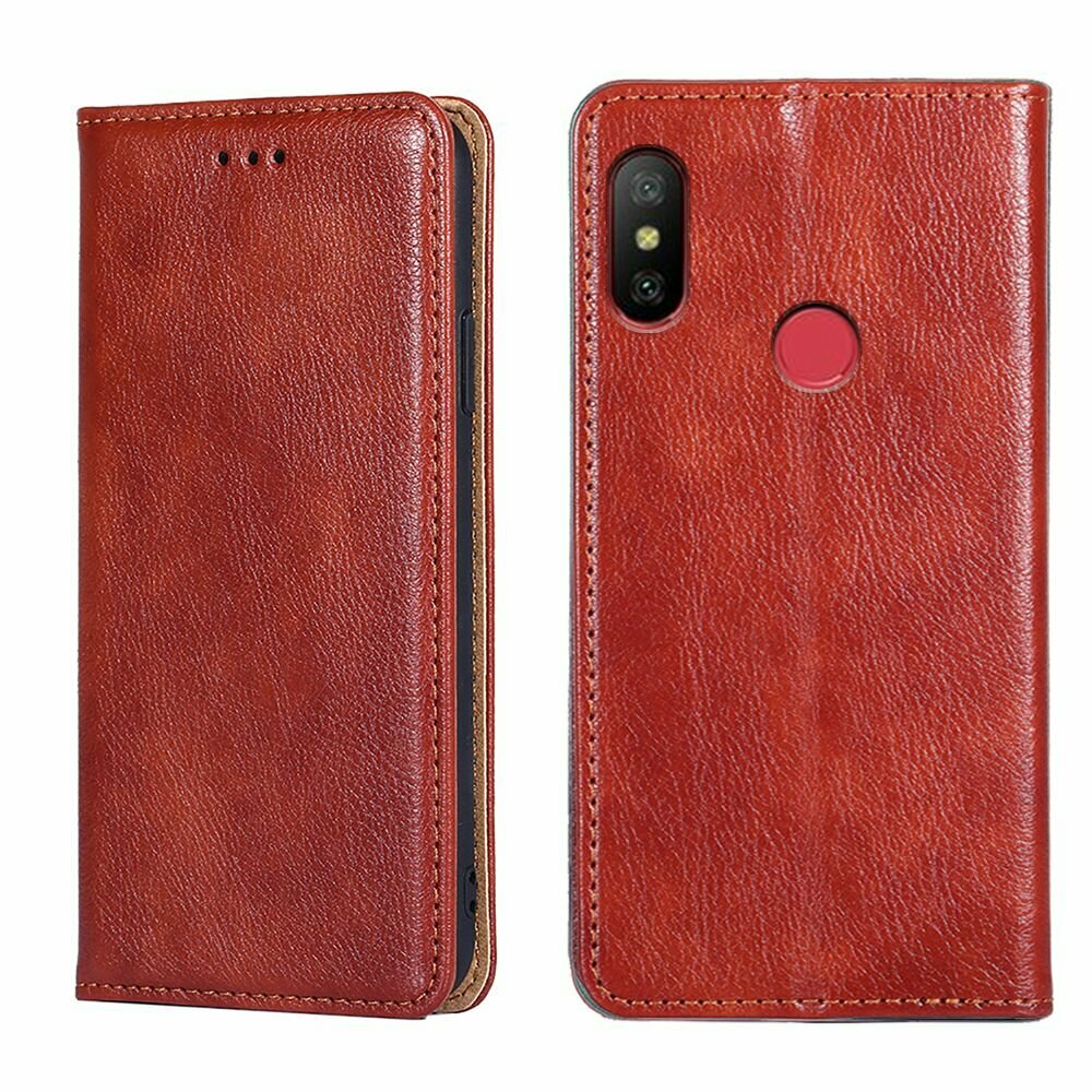 Чехол-книжка MyPads для Xiaomi Redmi 6 Pro / Mi A2 Lite / Сяоми Редми 6 Про (коричневый)