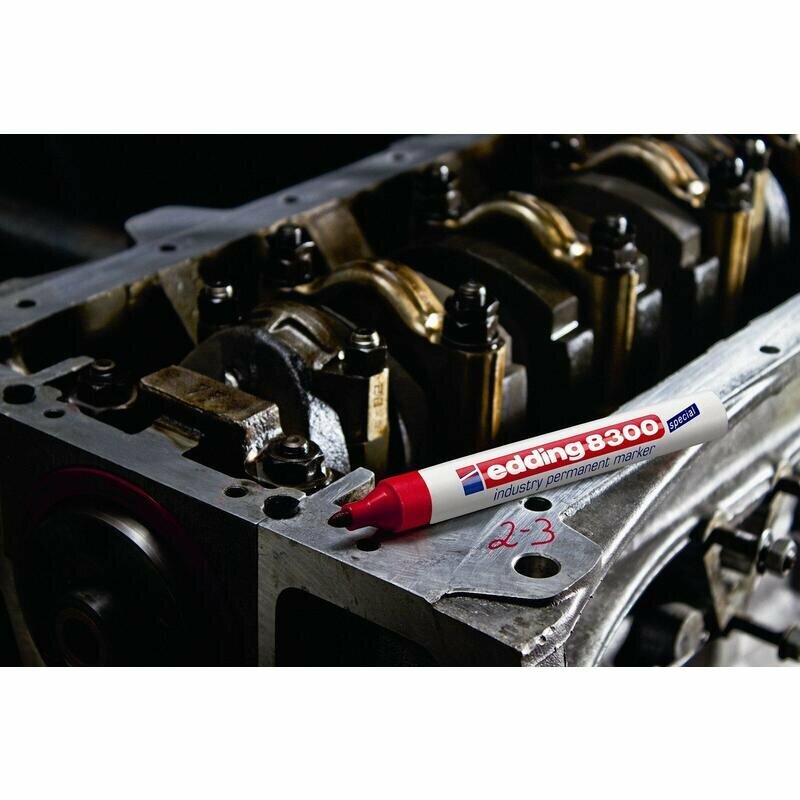 Маркер промышленный Edding E-8300 для жирных и пыльных поверхностей черный 1.5-3 мм, 515936