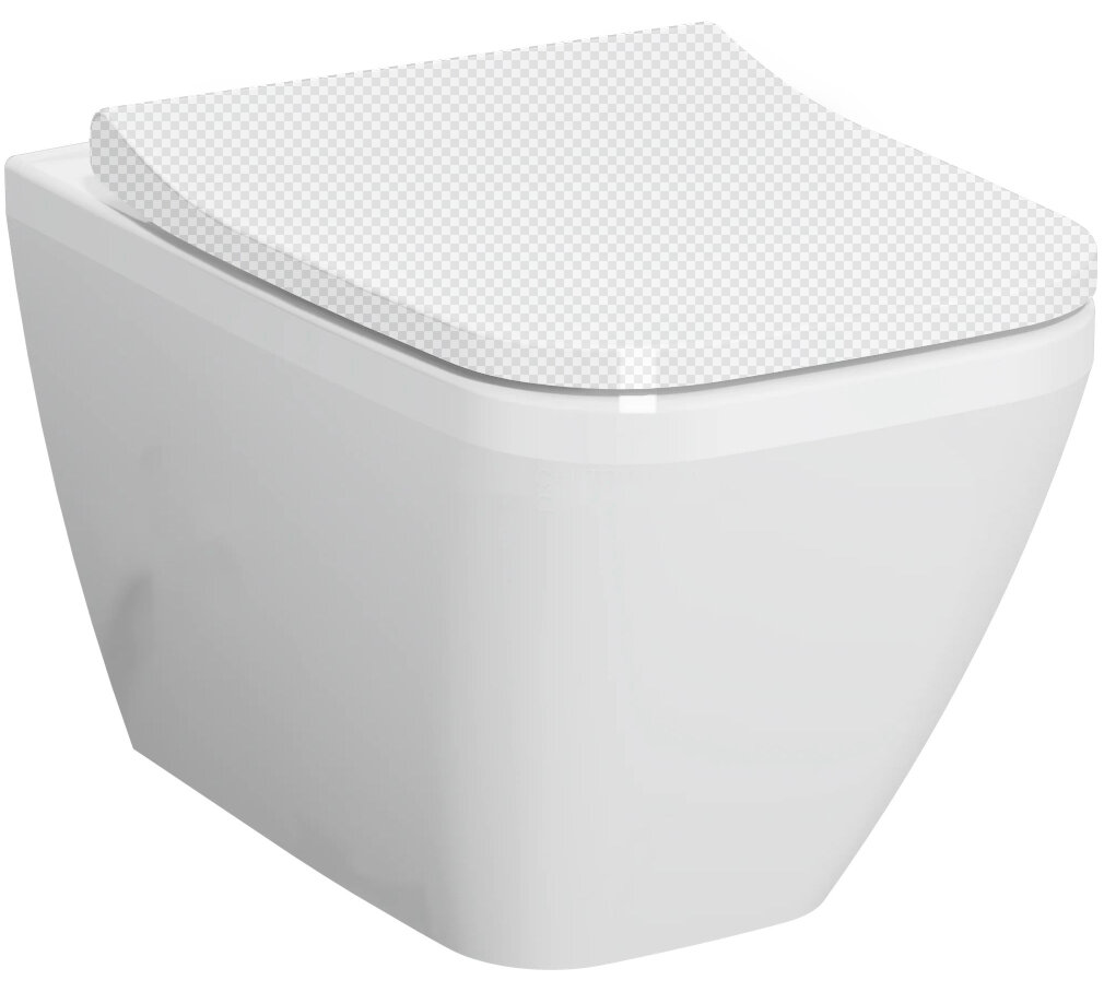 Унитаз подвесной Vitra Integra Square 545х365х400 без сиденья, антибак. покр, гор. вып.7082B003-00
