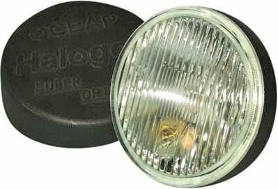 Фара противотуманная ГАЗ, МАЗ, КАМАЗ круглая 24В прозрачный рассеиватель с крышкой