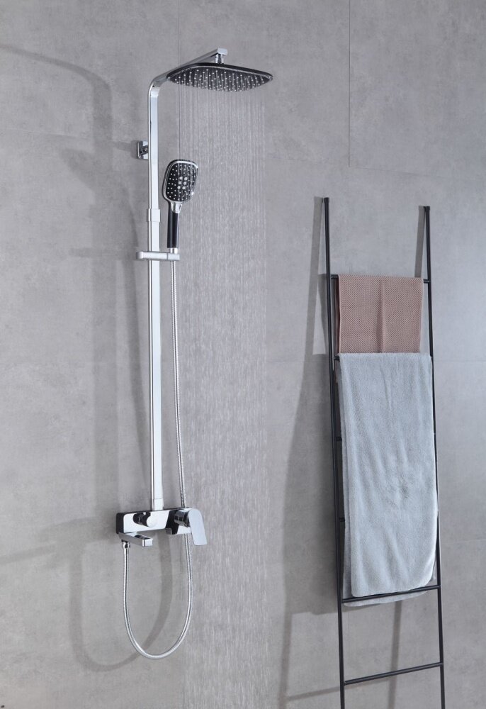 Душевая система Ganzer GZ21061C, глянцевая, латунный корпус, рычажное управление