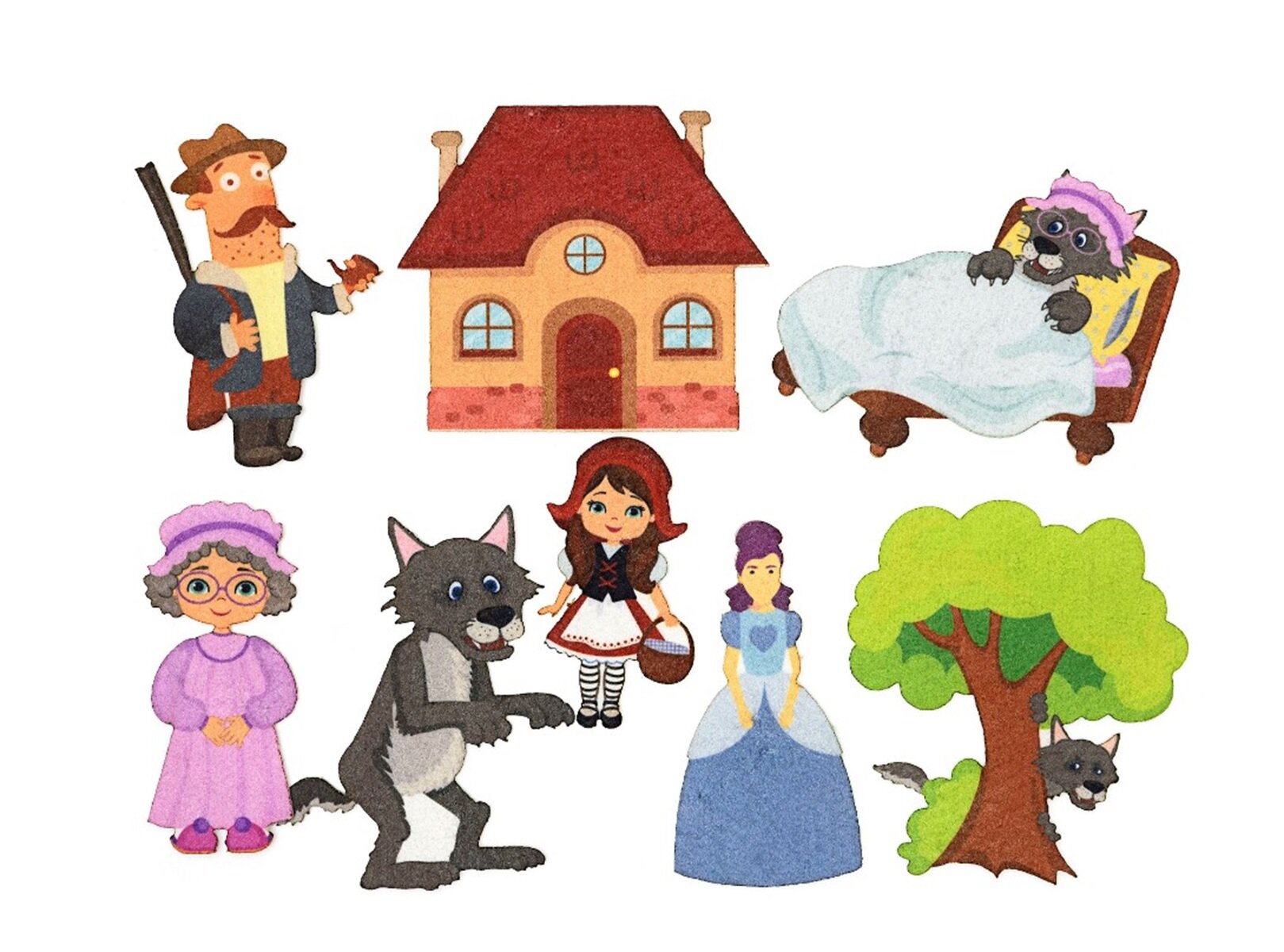 Игровой набор LipLip Волк и Красная шапочка, фетр, 8 дет. LIP1321