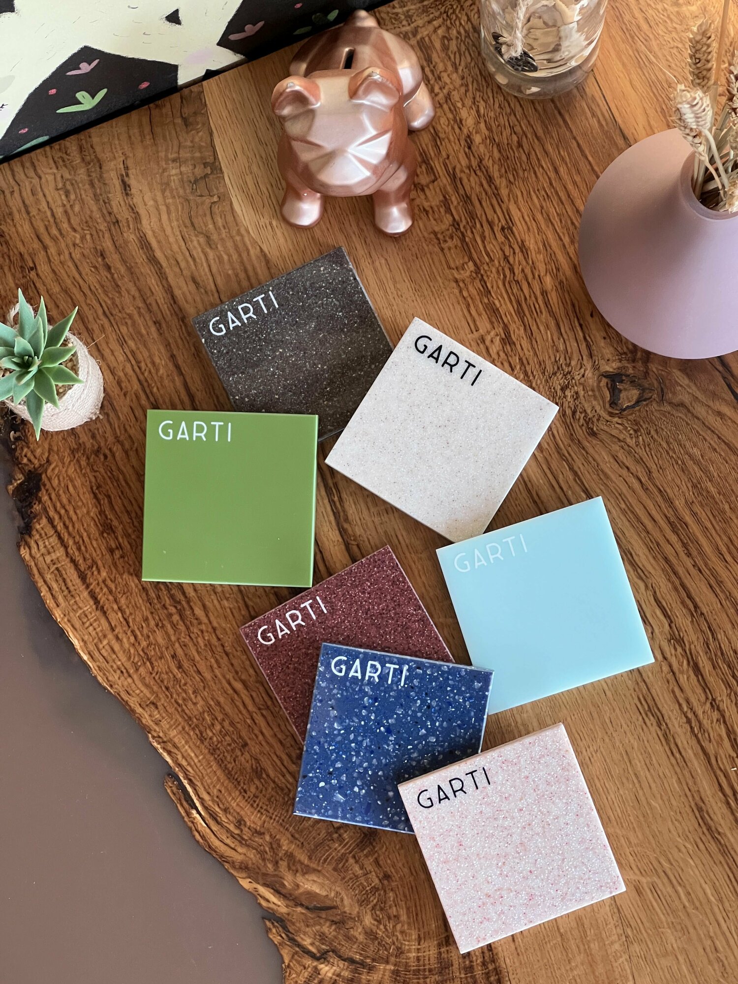 Подставка под кружку из искусственного камня GARTI — премиум аксессуар для кофе и чая, не скользит, легко ухаживать