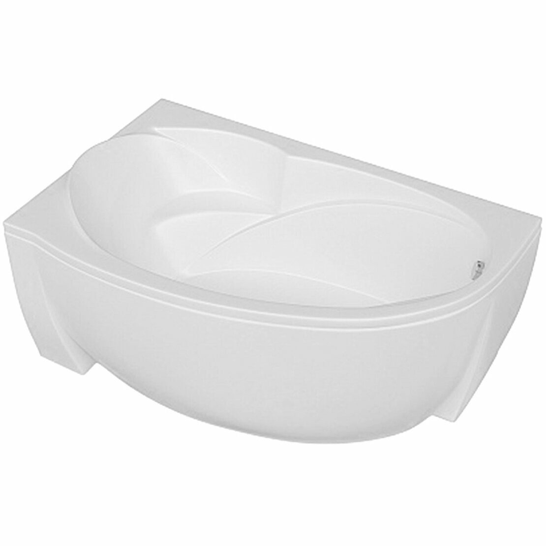 Ванна акриловая асимметричная Azario (Азарио) Paolina 1700х970 мм белый AV.0072170, (без монтажного комплекта/ножек)
