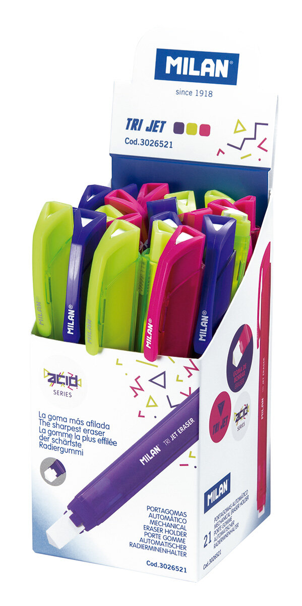 Ластик-карандаш "Milan" выдвижной Acid Tri Jet 3026521