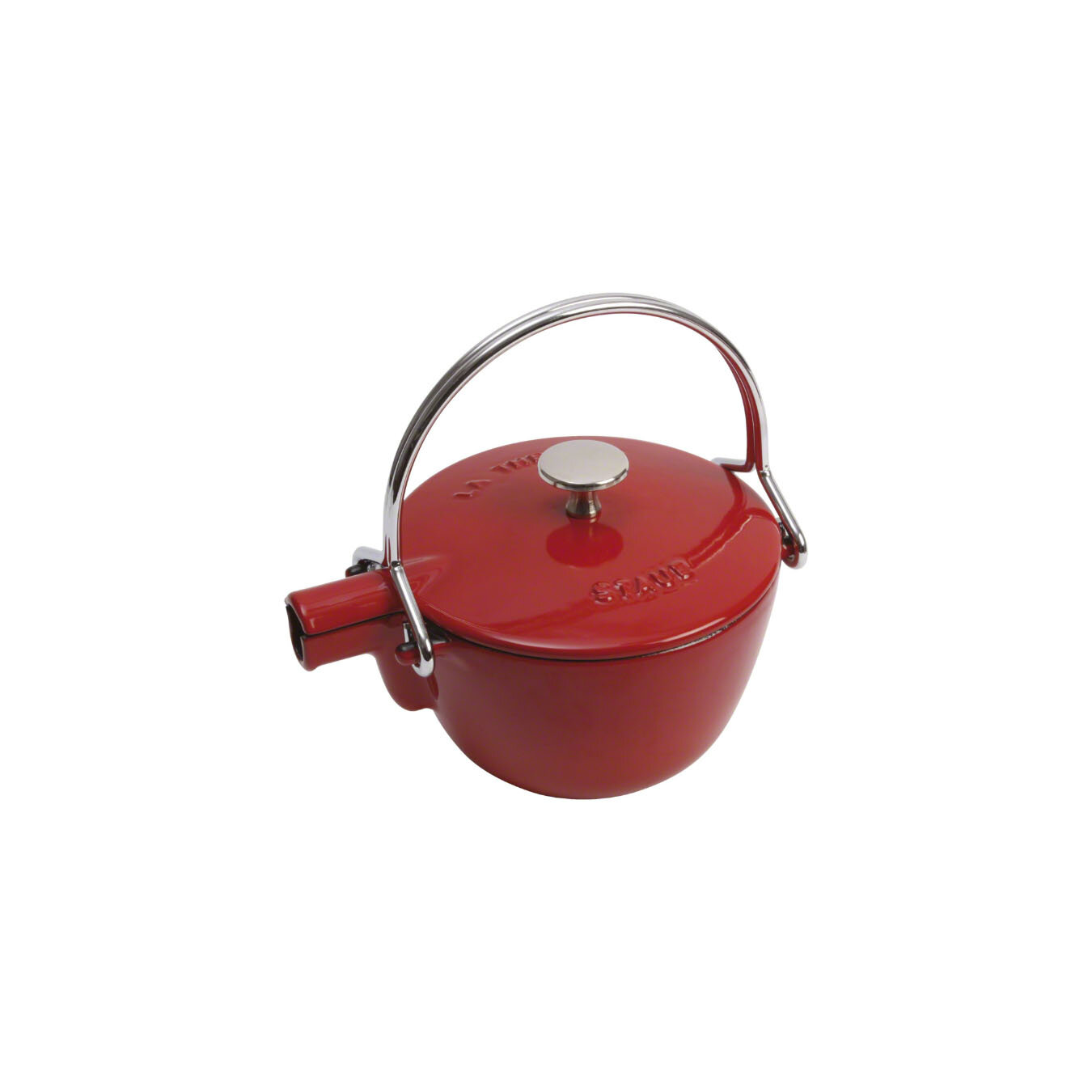 Чайник Staub круглый 16,5 см, 1,15 л, вишневый