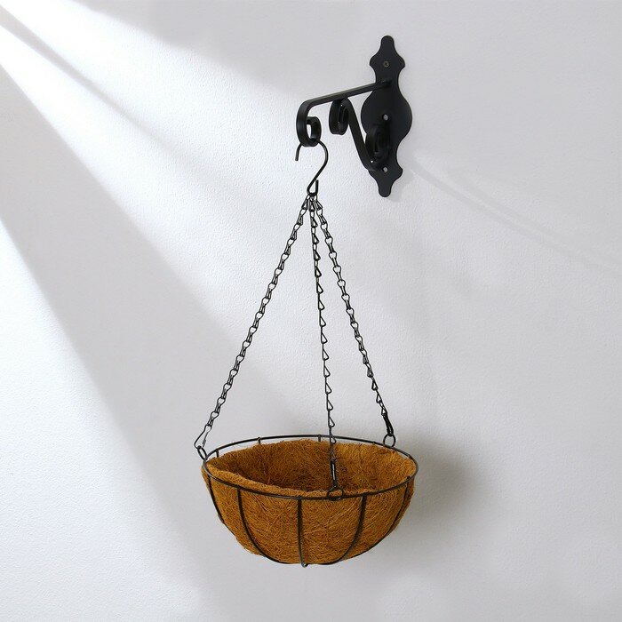 Кашпо подвесное «Полусфера», d=30 см, с кокосовым вкладышем