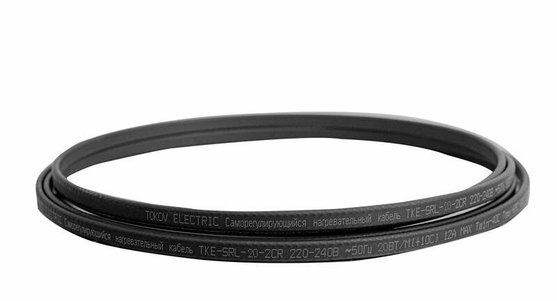 Кабель нагревательный саморег. 20Вт/м с экраном 16 AWG термопласт TOKOV ELECTRIC TKE-SRL-20-2CR