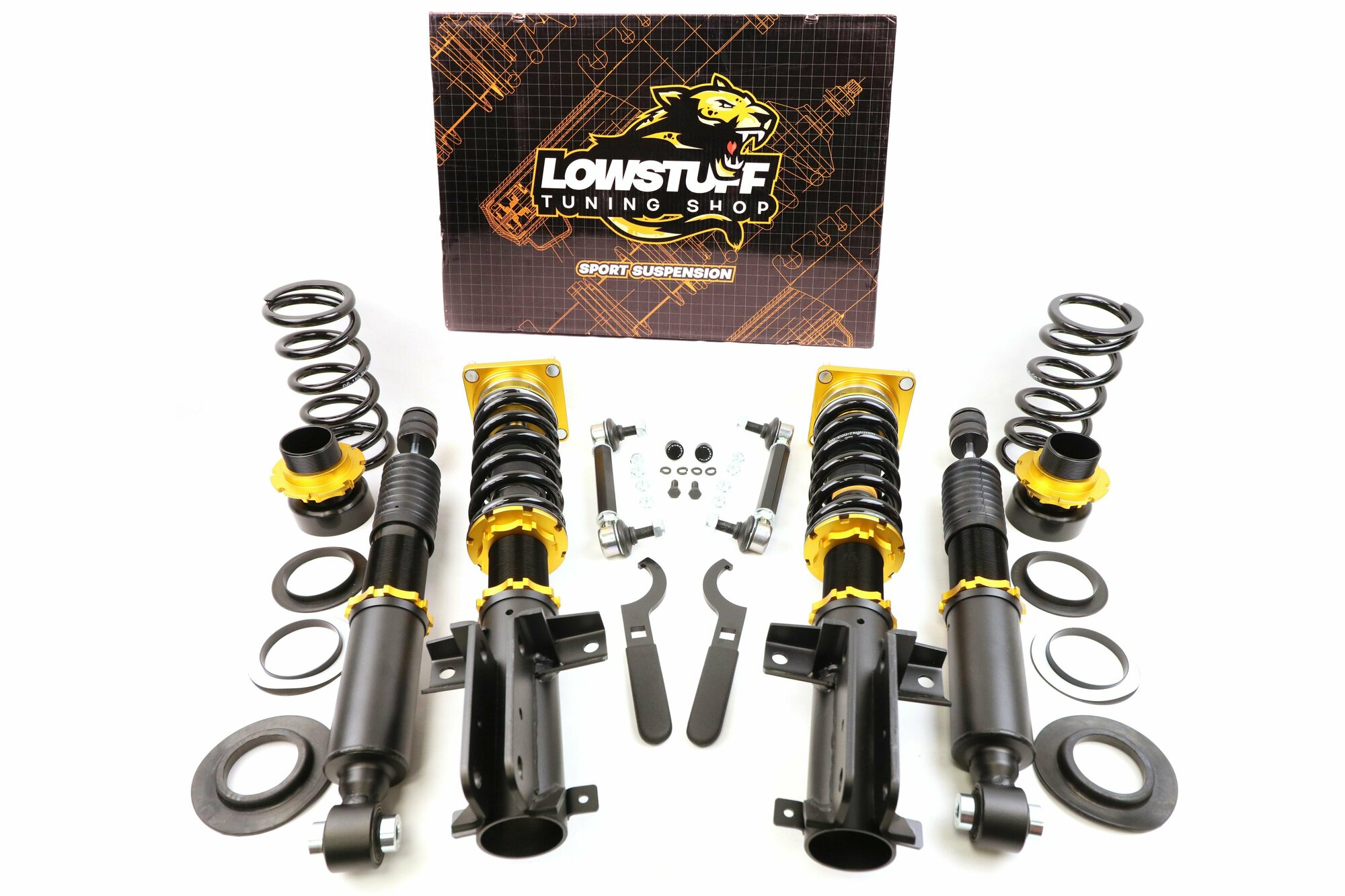 Винтовая подвеска Ford Mustang S-197 2005-2014 фултап койловеры с регулировкой высоты и жесткости LOWSTUFF EVO-III LSCSFO123