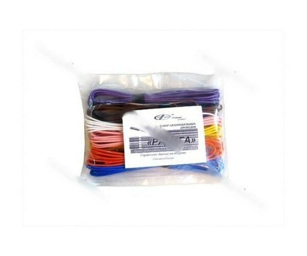 Провод монтажный пгва ф0,75мм 3 метра 7 цветов радуга avkopro
