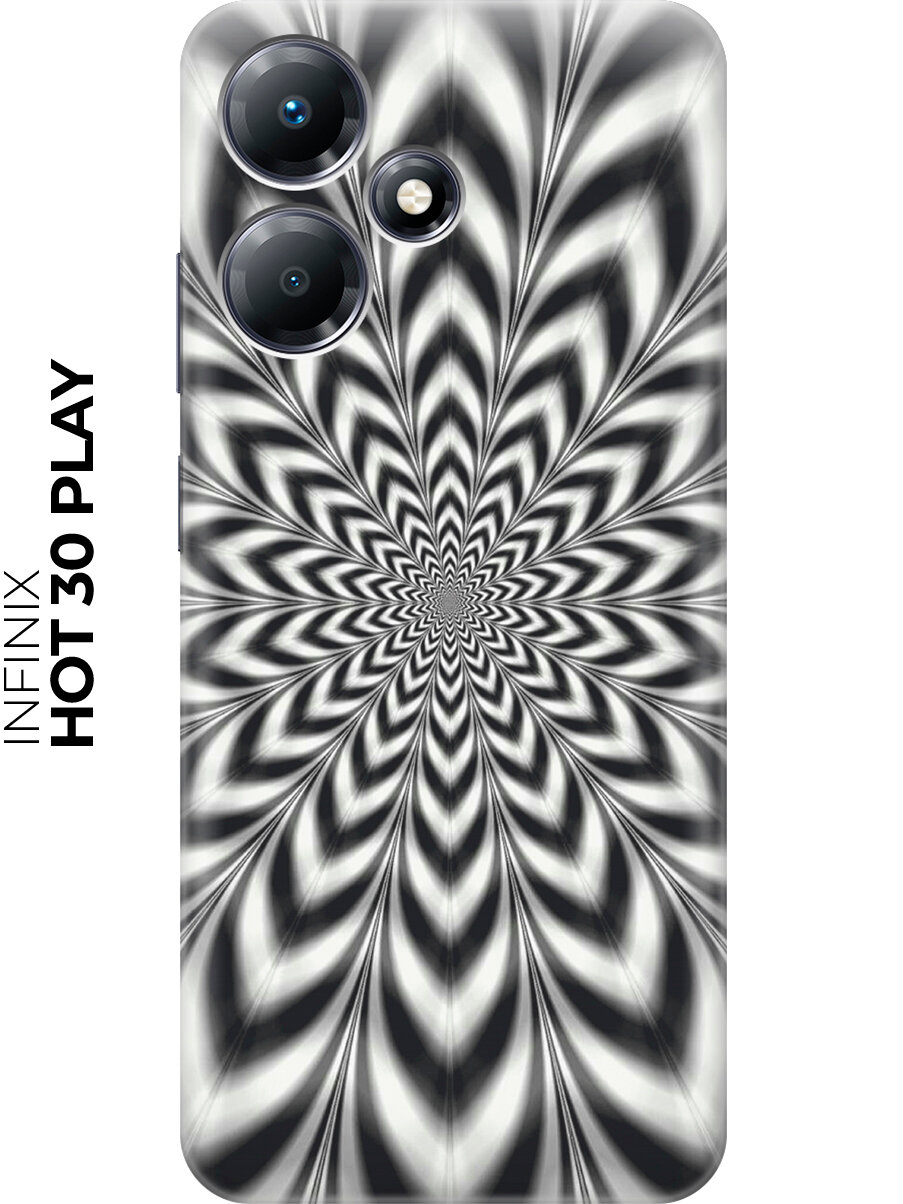 Силиконовый чехол Черно-белая иллюзия на Infinix Hot 30 Play / Инфиникс Хот 30 Плей