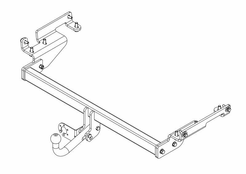 Фаркоп на NISSAN Murano (2016) (без электрики, паспорт/сертификат в комплекте) Автос. NS 33