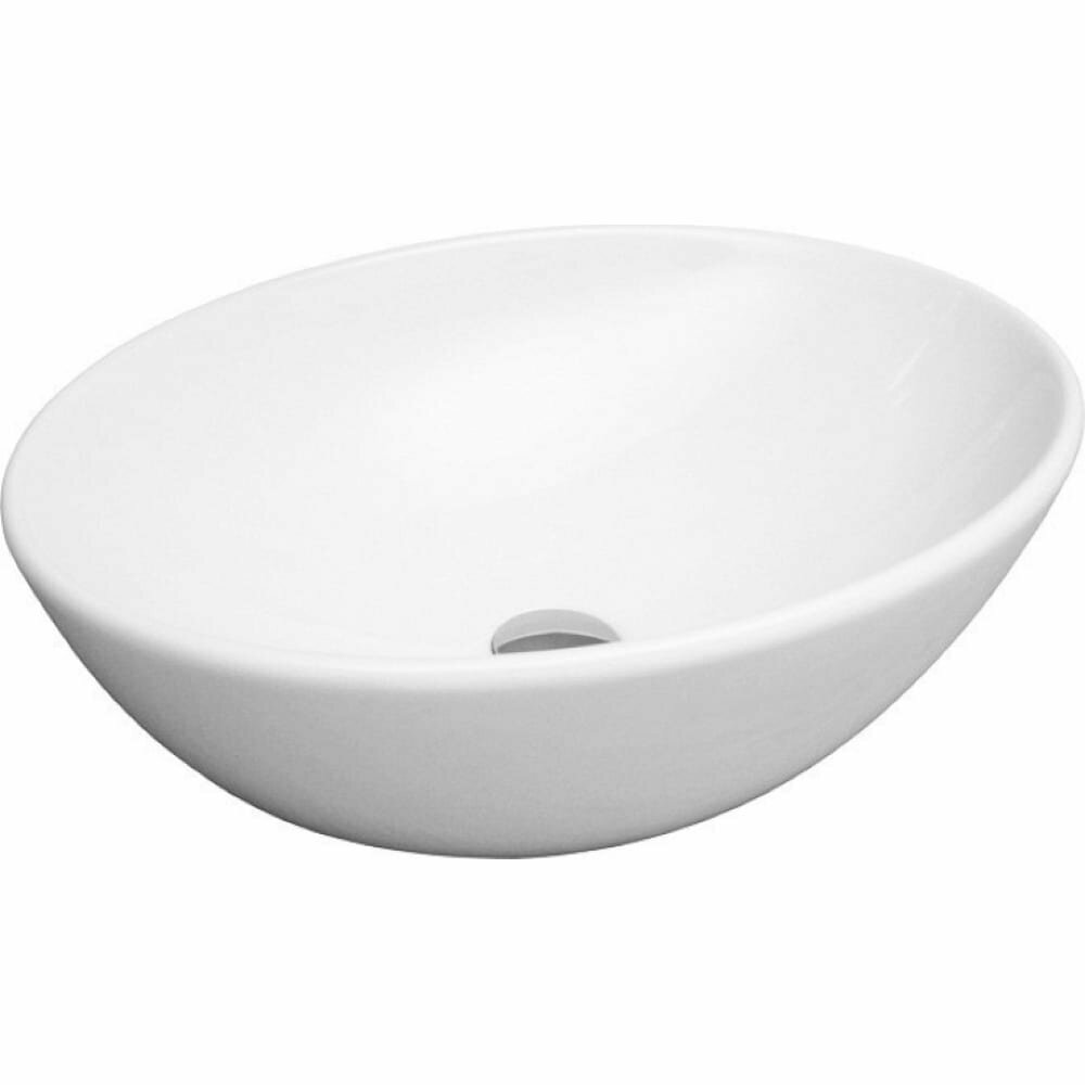 Раковина Teymi Lori 40 накладная, белая T50505 ЦБ-00264839 из санфарфора, с эмалевым покрытием, современный