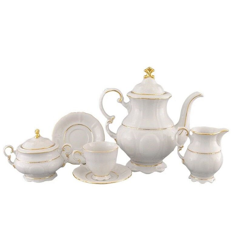 Кофейный сервиз Leander Sonata Tenká Zlatá Odbočka 07160713-1139