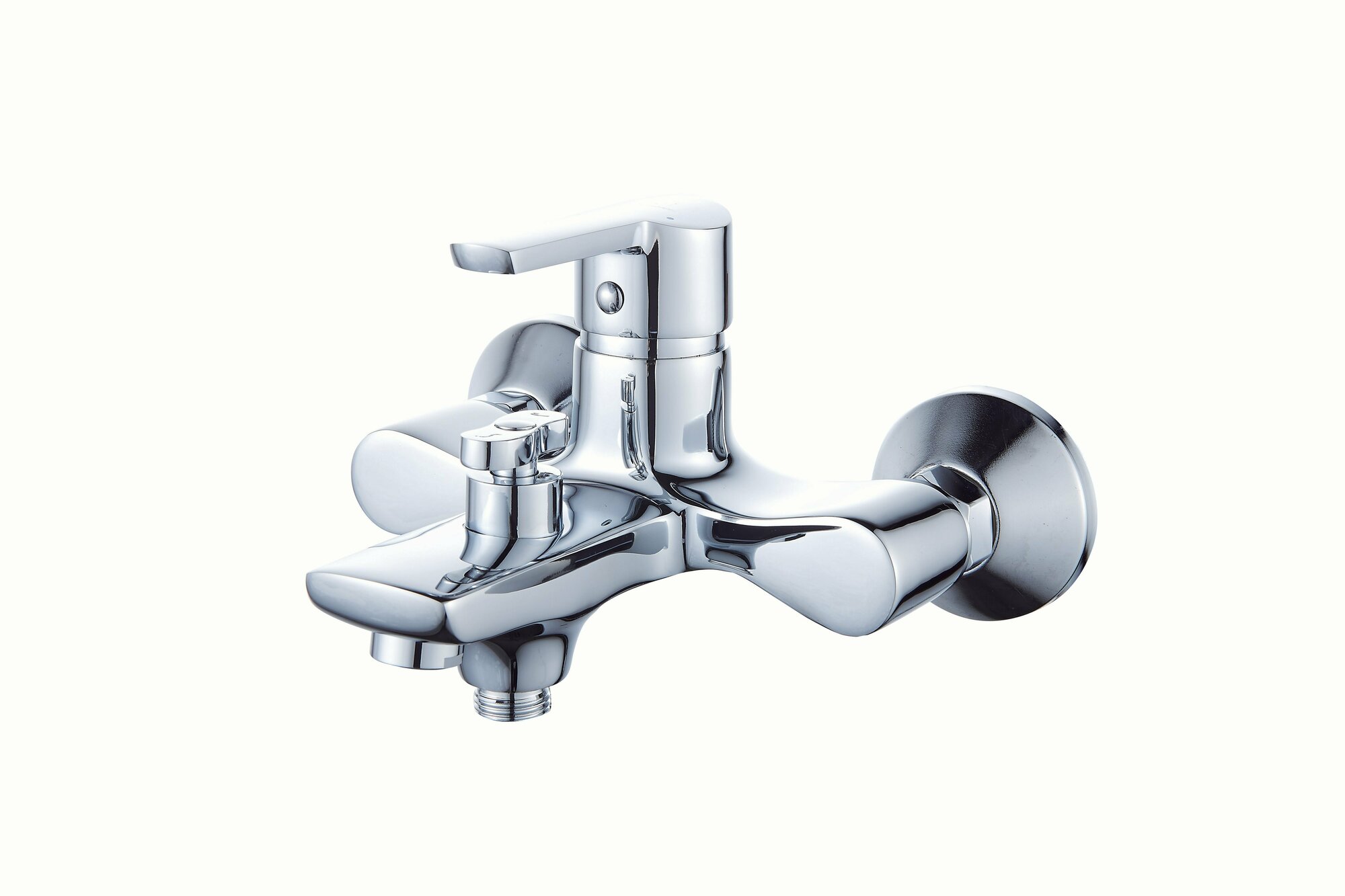 Смеситель на ванну Diadonna D80-330107 короткий монолитный излив, картридж 35 мм, хром