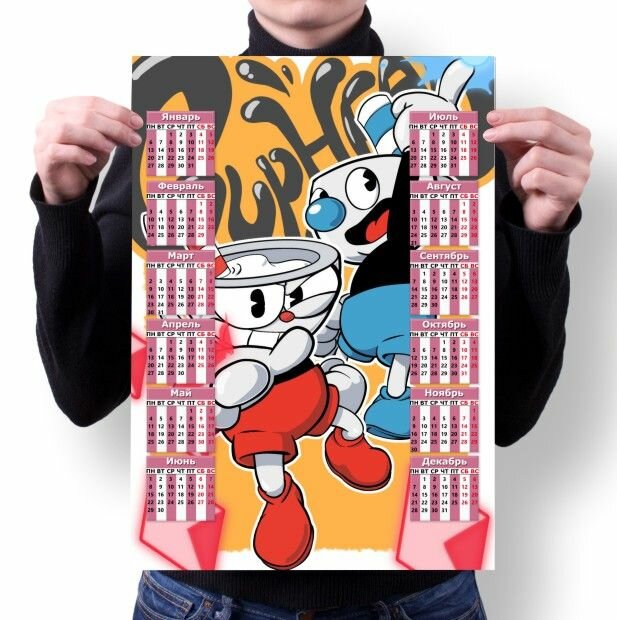 Календарь настенный Cuphead/ Капхед №2, А2