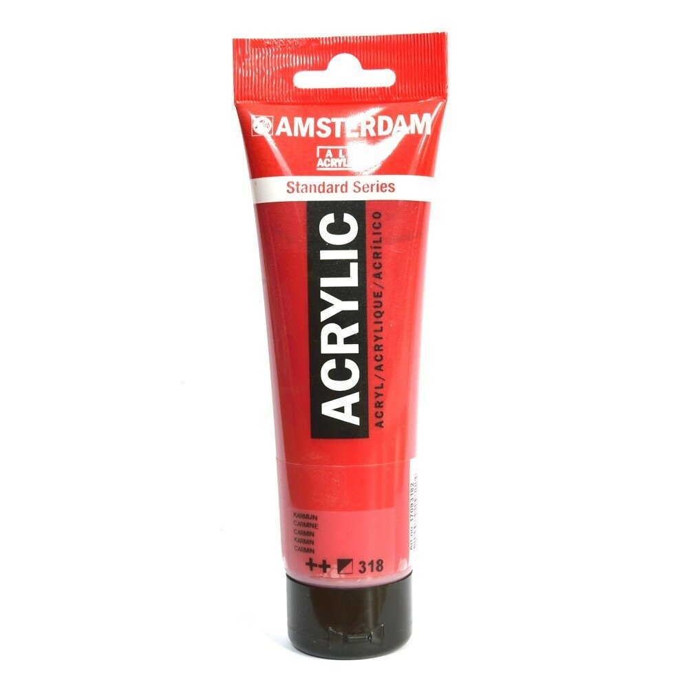 Краска акриловая AMSTERDAM цв.№318 карминовый туба 120мл