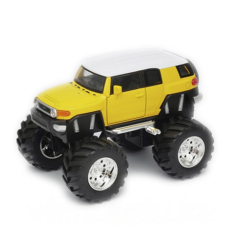 Машинка Welly Toyota FJ Cruiser Big Wheel 1:34-39 желтый 47003