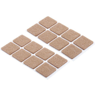 Подпятник фетровый 25х25 мм самоклеящийся темный (16 шт.)