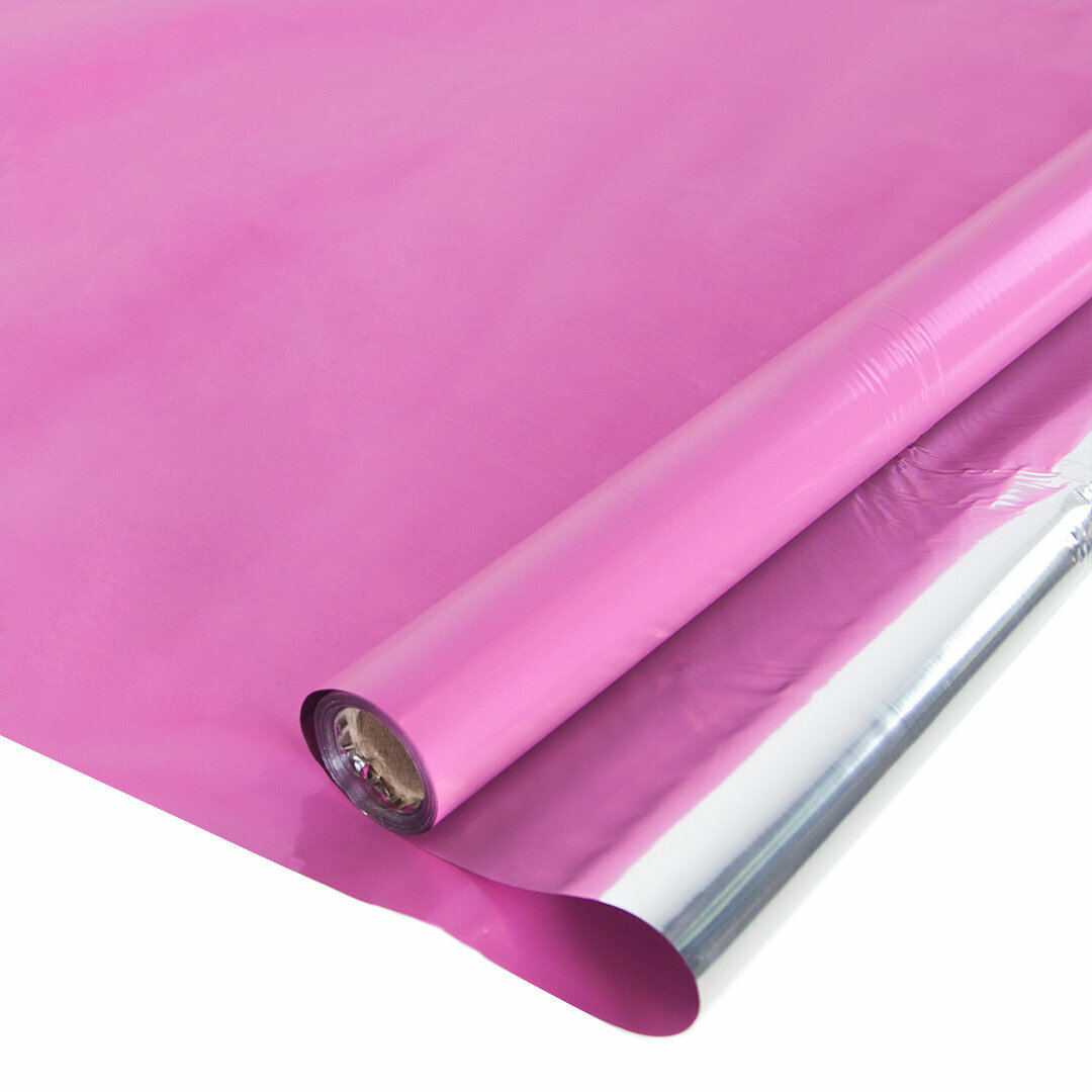 Полисилк (1x20 м) Розовый/Серебро, 1 шт.