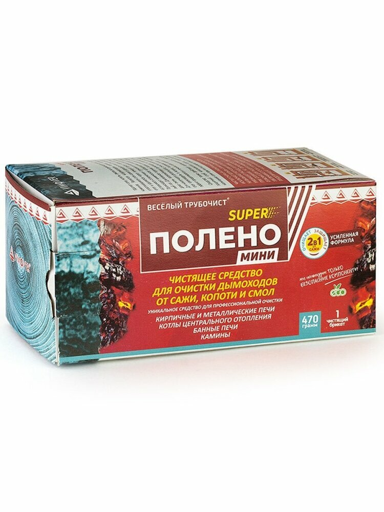Средство для чистки дымоходов 470г Супер Полено мини 1/20