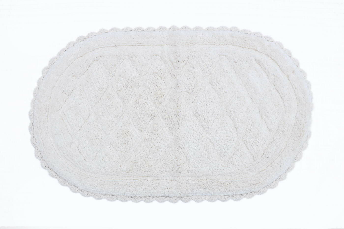 Коврик Sofi De Marko "KIMBERLY", для ванной, 100%, хлопок, 60 см x 100 см, крем