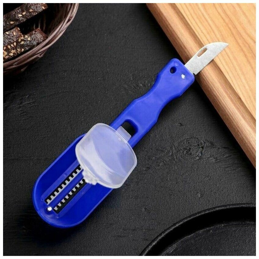 Рыбочистка с контейнером "люкс" , 21 см