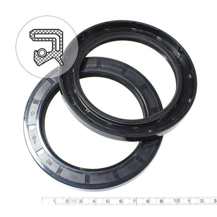 Манжета армированная (Сальник) 80х110х10 (тип 2 / TC) 70NBR