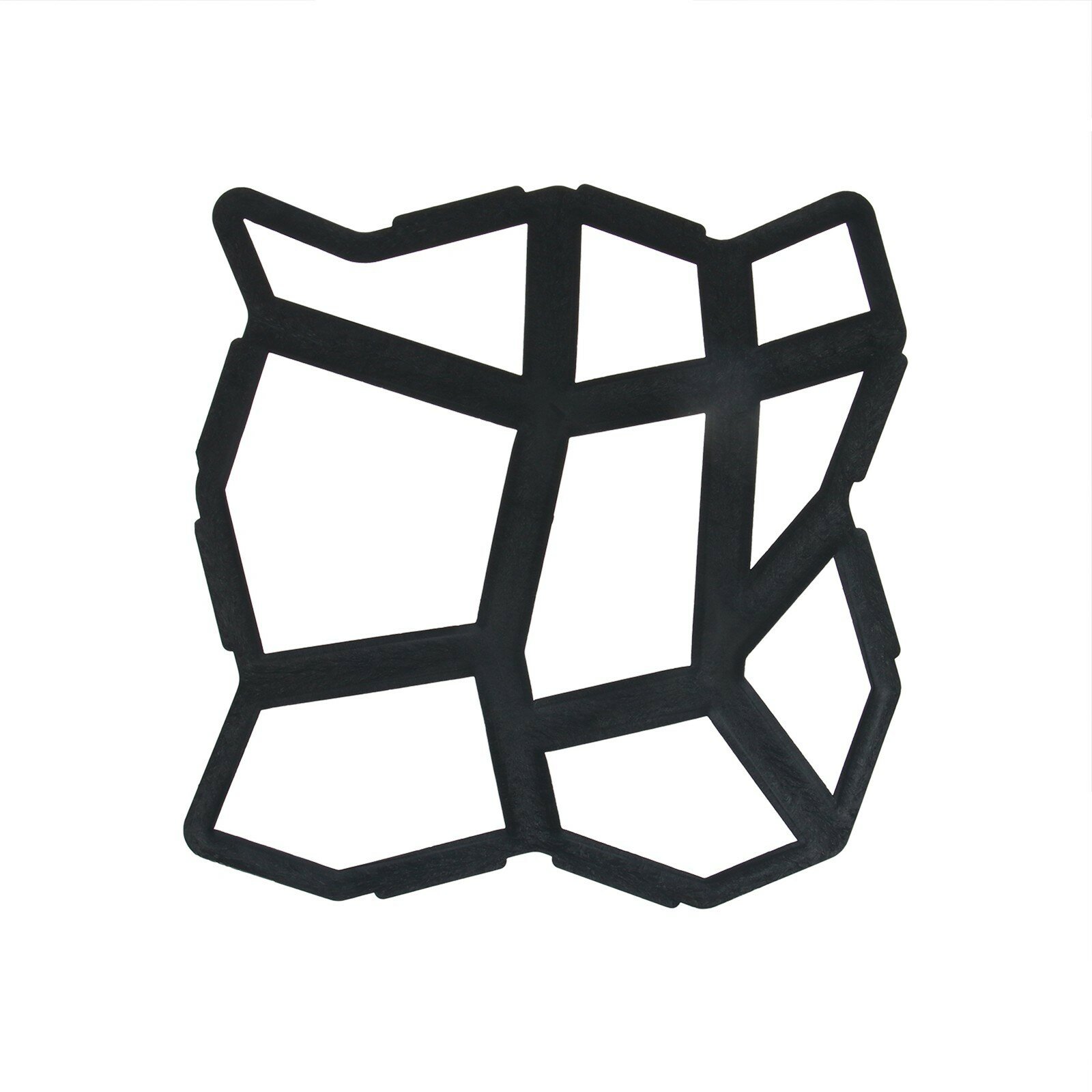 Форма для садовой дорожки, 42×42×4 см, чёрная