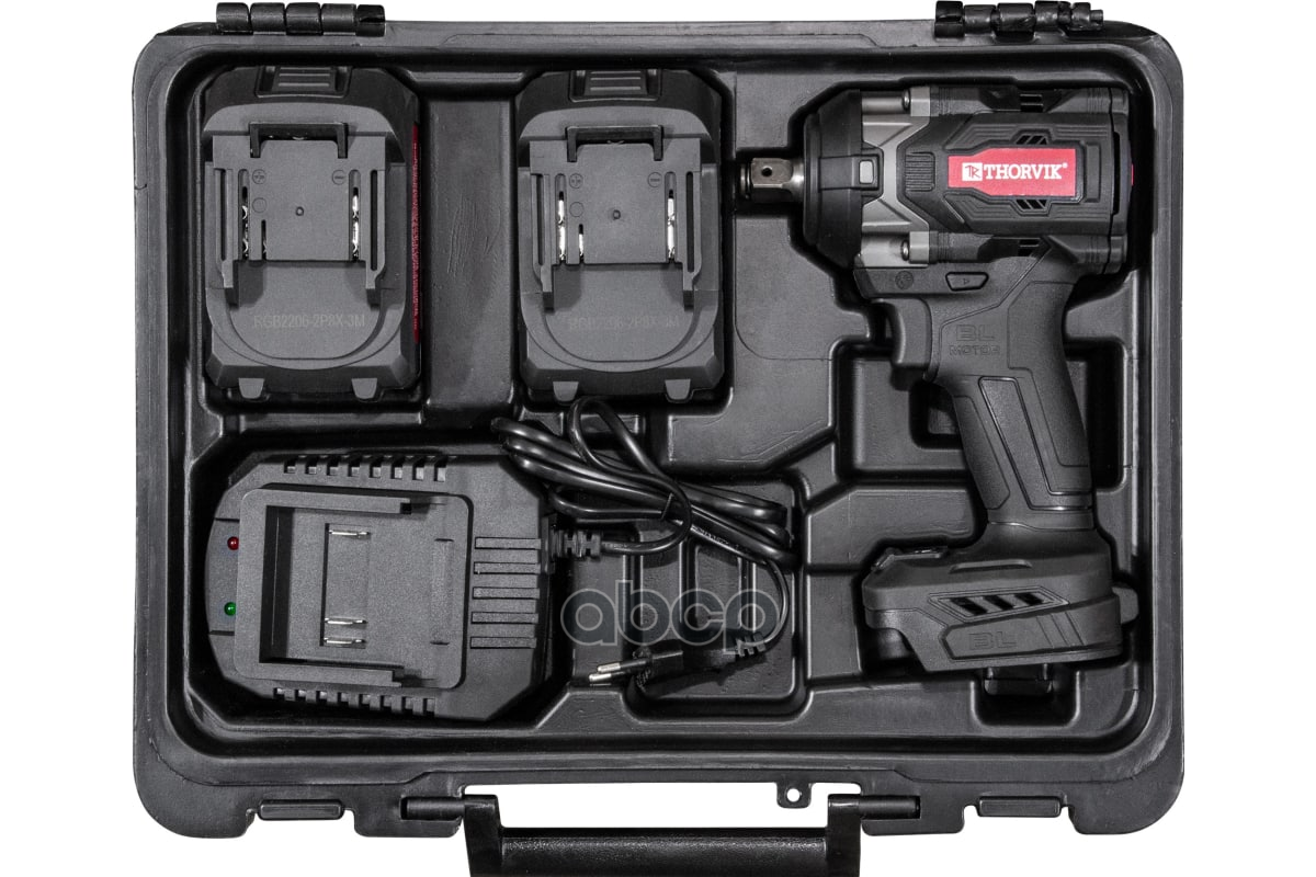 Гайковерт Ударный Аккумуляторный Бесщёточный 1/2"Dr, 21В, 890 Нм THORVIK арт. BBIW12890