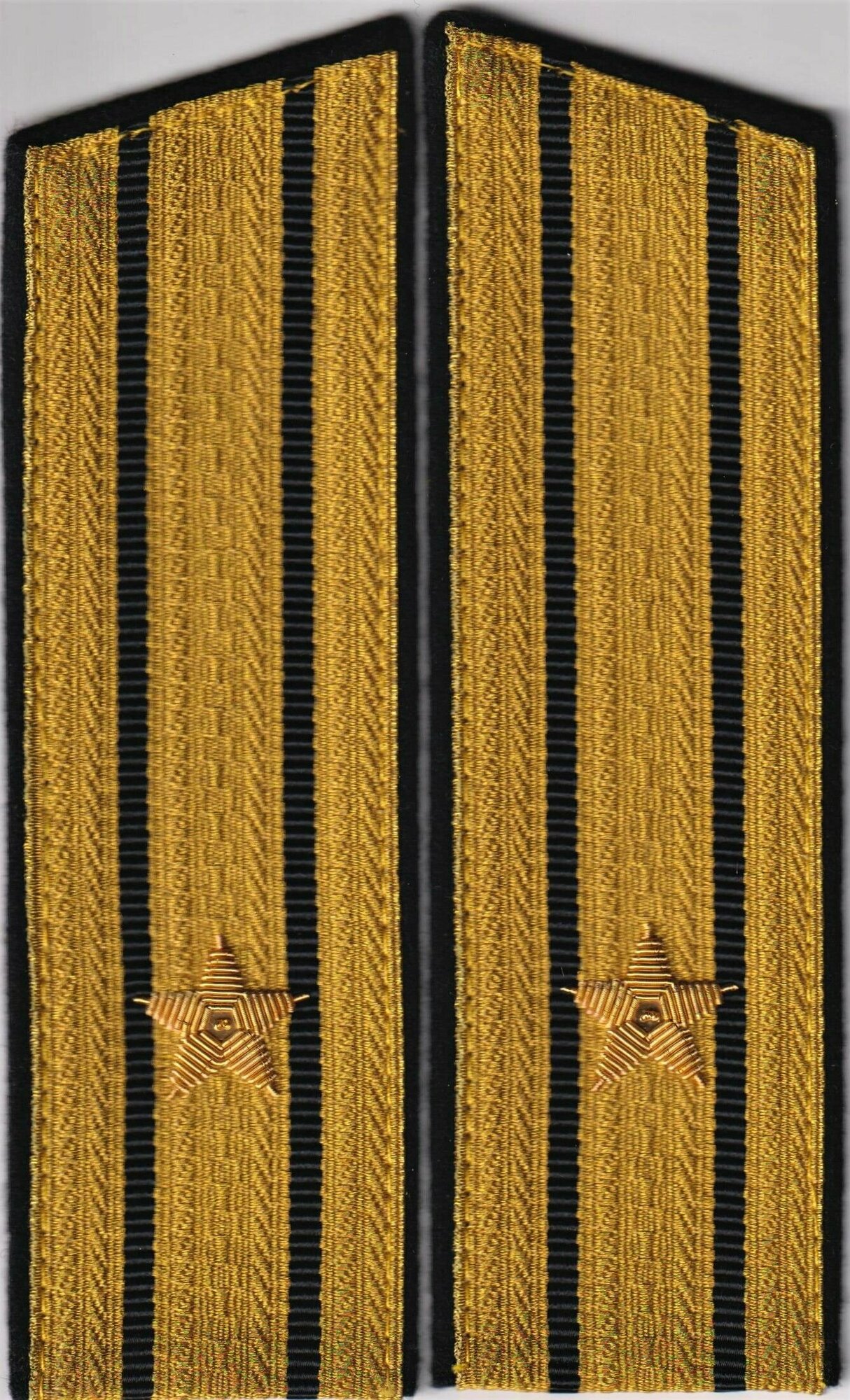 Погоны ВМФ парадные со скосом, капитан 3-го ранга