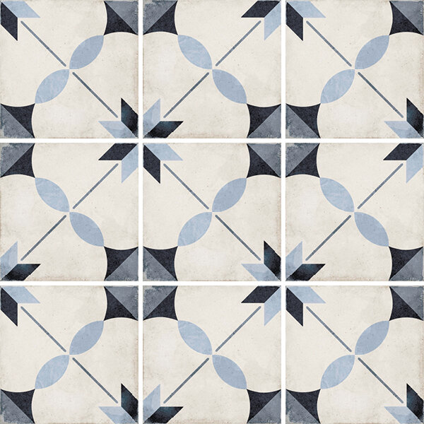 Керамогранит EQUIPE ART NOUVEAU ARCADE BLUE (20411) матовый 20x20 (25шт. 1м2)