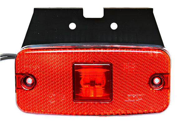 Фонарь габаритный LED 12-24V, красный (111х51мм, 2-светодиода, с кронштейном)