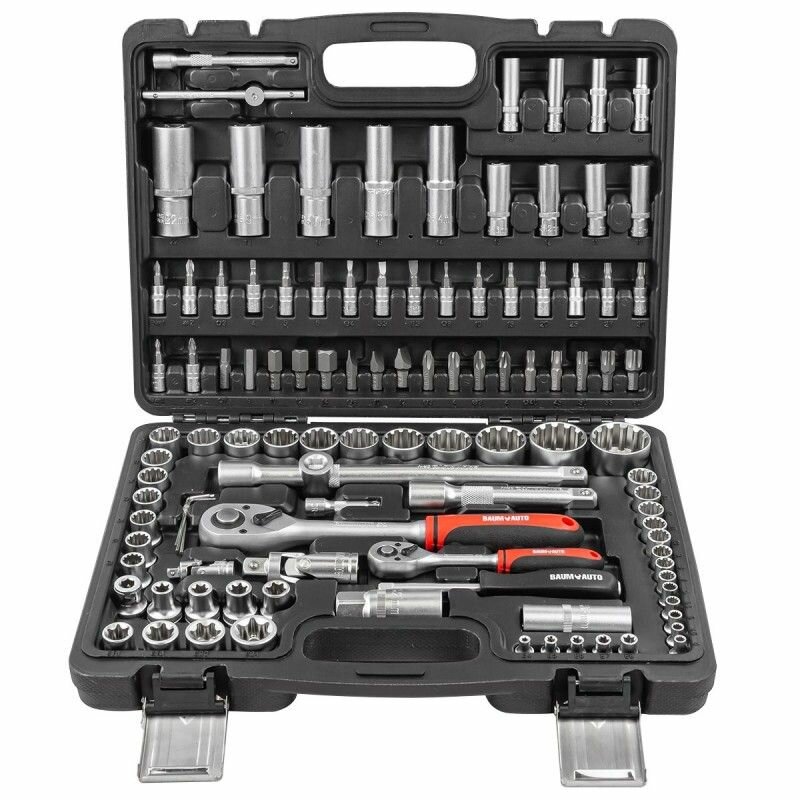 Набор инструментов Baum Auto 108 предметов 1/4"&1/2" (универс. профиль) (4-32мм) BM-41082-5Q