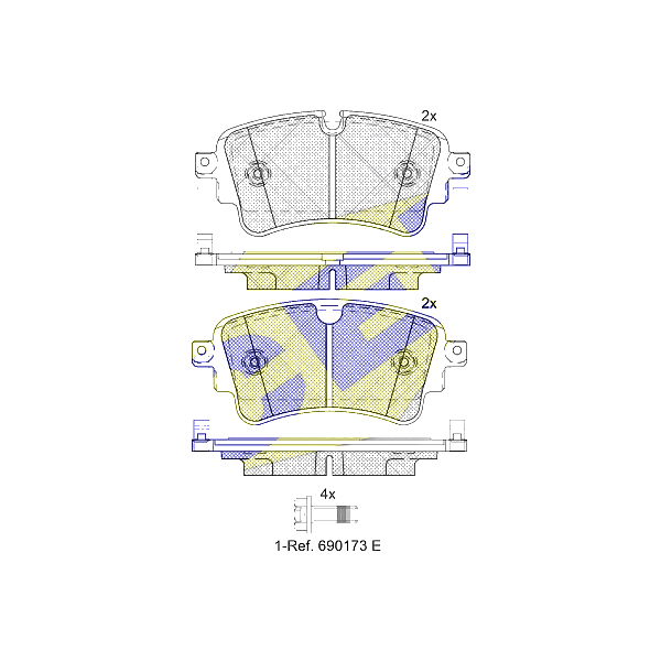 ICER 182256 182256 колодки дисковые задн.\ Audi (Ауди) q7 (4m) 15