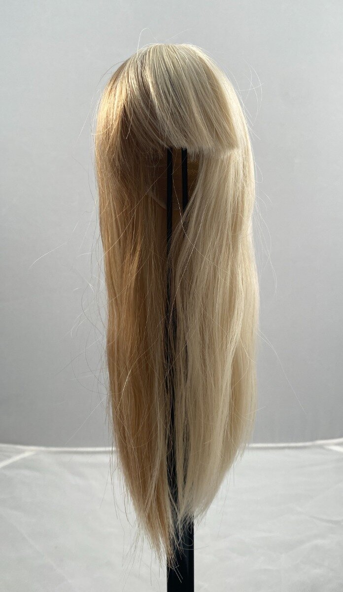 Парик для БЖД кукол Leekeworld wig LR-130_M (двухцветный - Светло-коричневый/блонд, размер 17-20 см)
