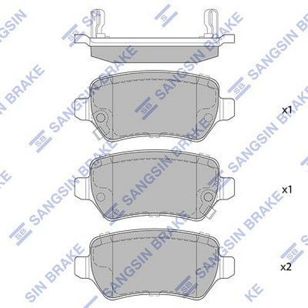 HI-Q SP1536 (58302A2A30) sp1536 колодки дисковые задние\ Opel (Опель) Astra (Астра) g 1.8-2.2dt 01-04 / Zafira (Зафира)