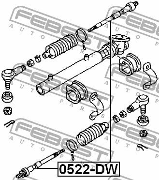 Тяга рулевая (MAZDA DEMIO DW3/DW5 1996-2002) FEBEST, 0522DW FEBEST 0522-DW