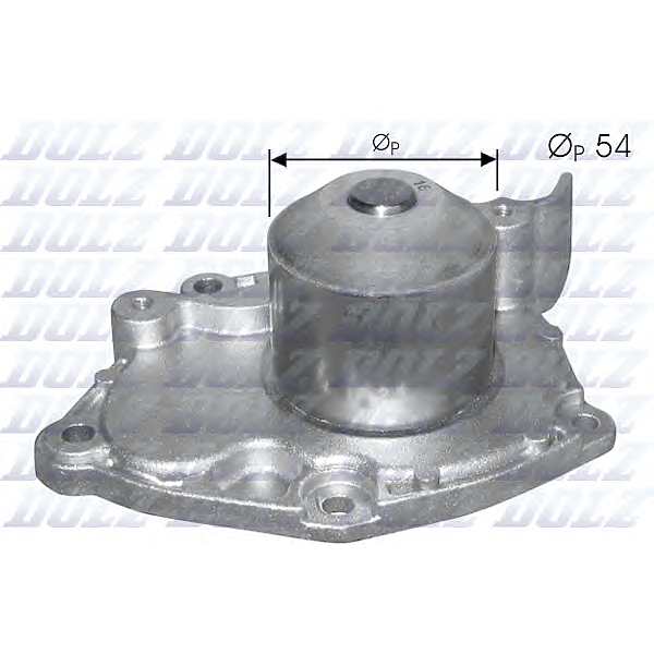 DOLZ R-219 (10822 / 1214103000 / 1610039525) помпа d шкива 54mm\ Renault (Рено) Megane (Меган) / Laguna (Лагуна) / Scenic (Сценик)