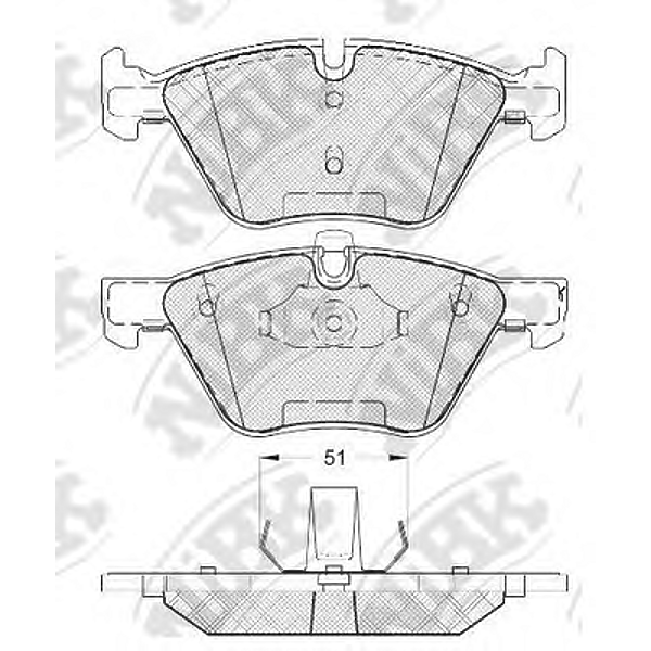 NIBK PN0513 (34116763617 / 34116763618 / 34116769099) pn0513-nibk колодки дисковые п.\ BMW (БМВ) e60 2.0i 03pn0513-nibk колодки