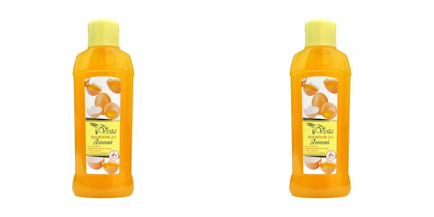 Vesta Шампунь для волос Яичный 2в1, 1000 мл, 2 штуки