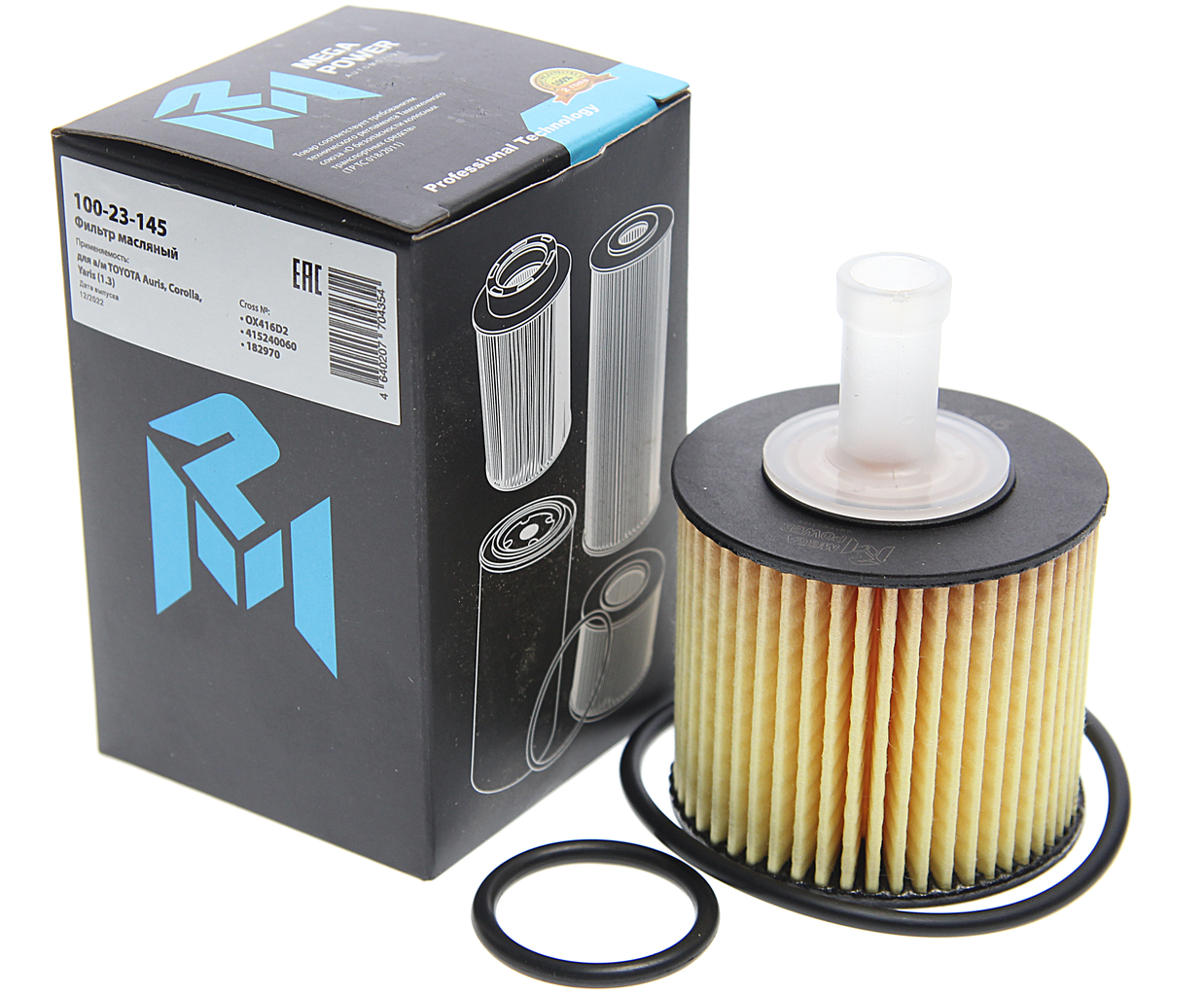 Фильтр масляный TOYOTA Auris, Corolla, Yaris (1.3) MEGAPOWER