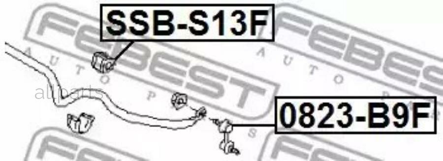 FEBEST SSB-S13F втулка переднего стабилизатора D23 SUBARU XV VIN: JF1 2 G33 2011.08-2017.08 [EL]