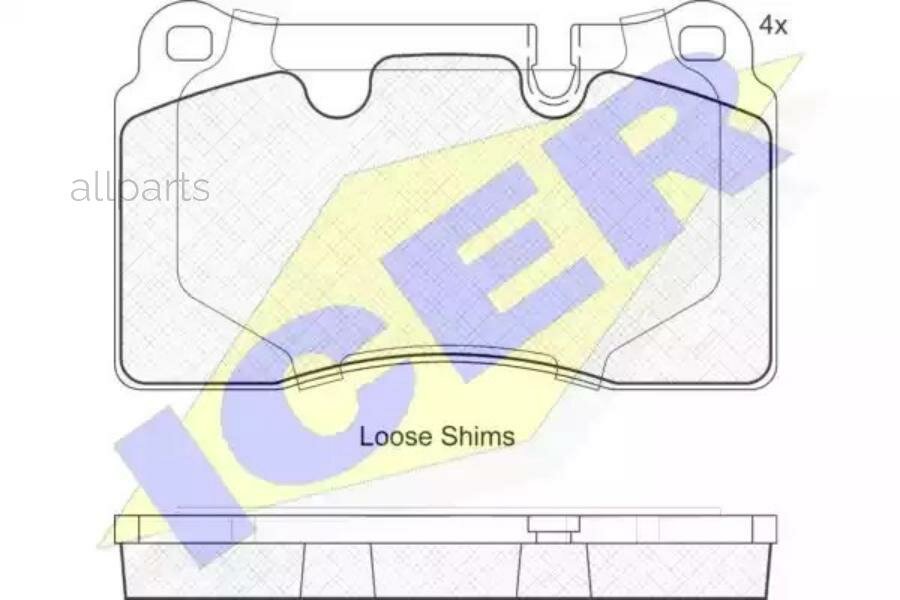 ICER 181788 Колодки тормозные