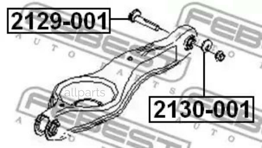 FEBEST 2129-001 болт С эксцентриком FORD FOCUS II 2004-2008