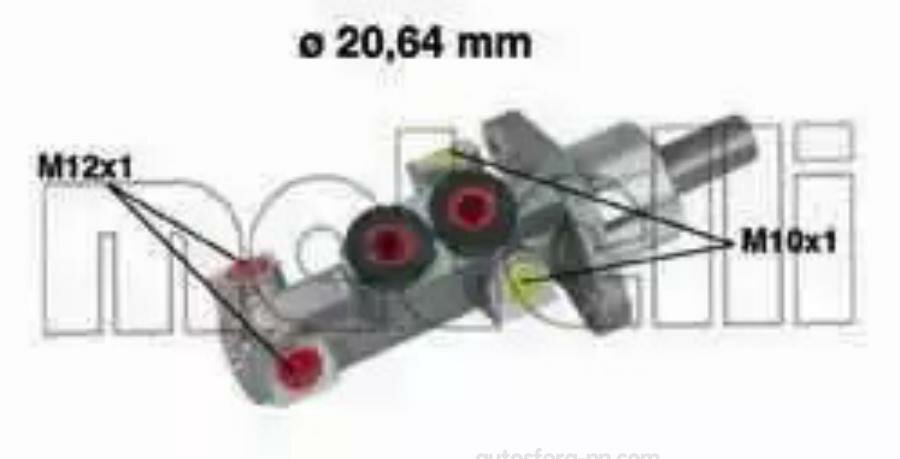 METELLI 050388 Главный тормозной цилиндр (20 64mm)