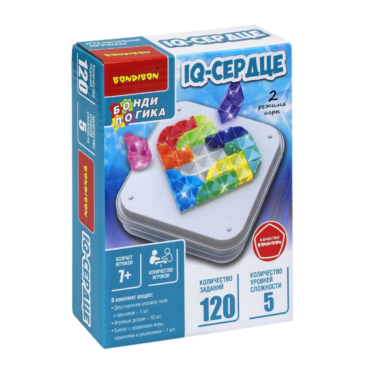 Логическая игра Bondibon BONDILOGIC "IQ-Сердце", для развития логики и моторики