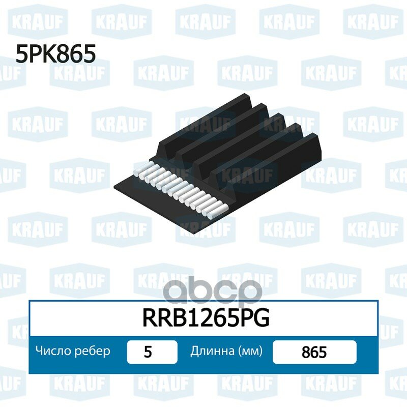 Ремень поликлиновой RRB1265PG Krauf арт. RRB1265PG