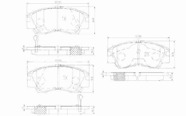 Zekkert Колодки тормозные передние для Mitsubishi L200 II 86- L300/Delica II 86- L300 III 86- Pajero 87- Pa