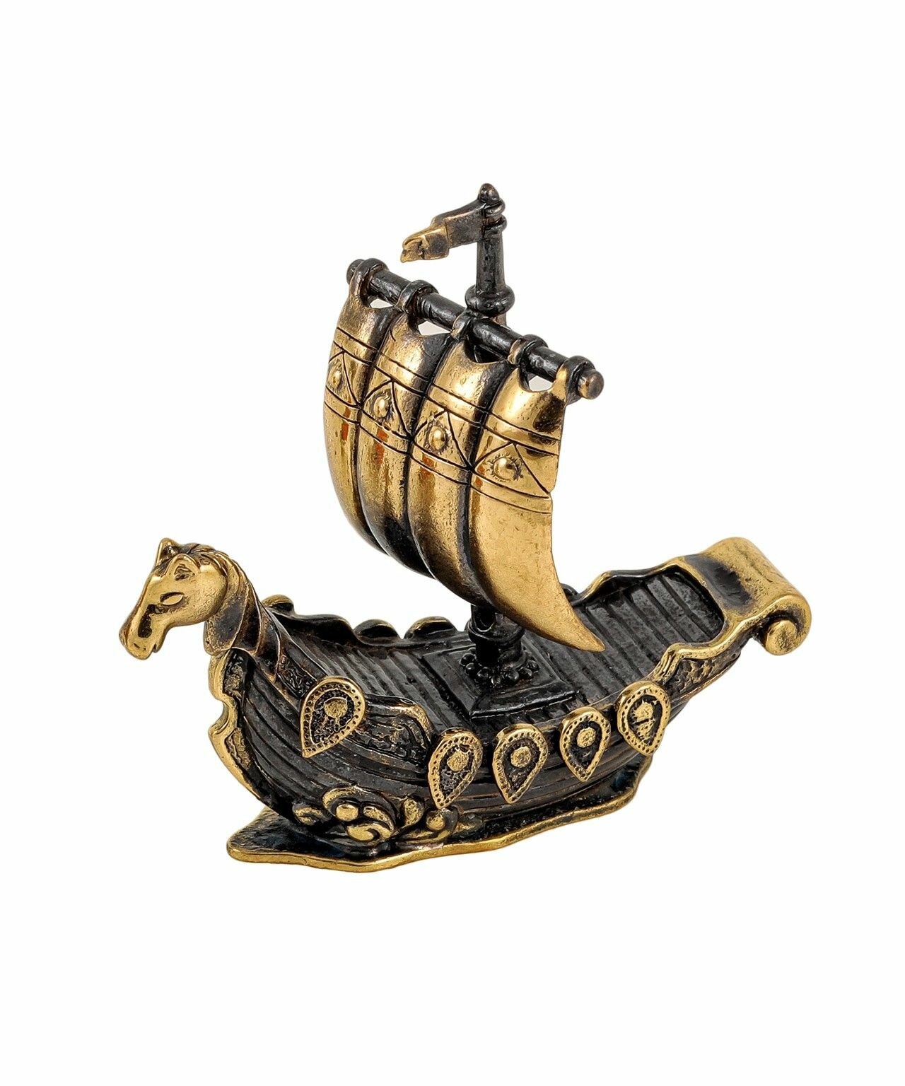 Сувенир-Корабль Ладья Славянская без подставки 1234.1